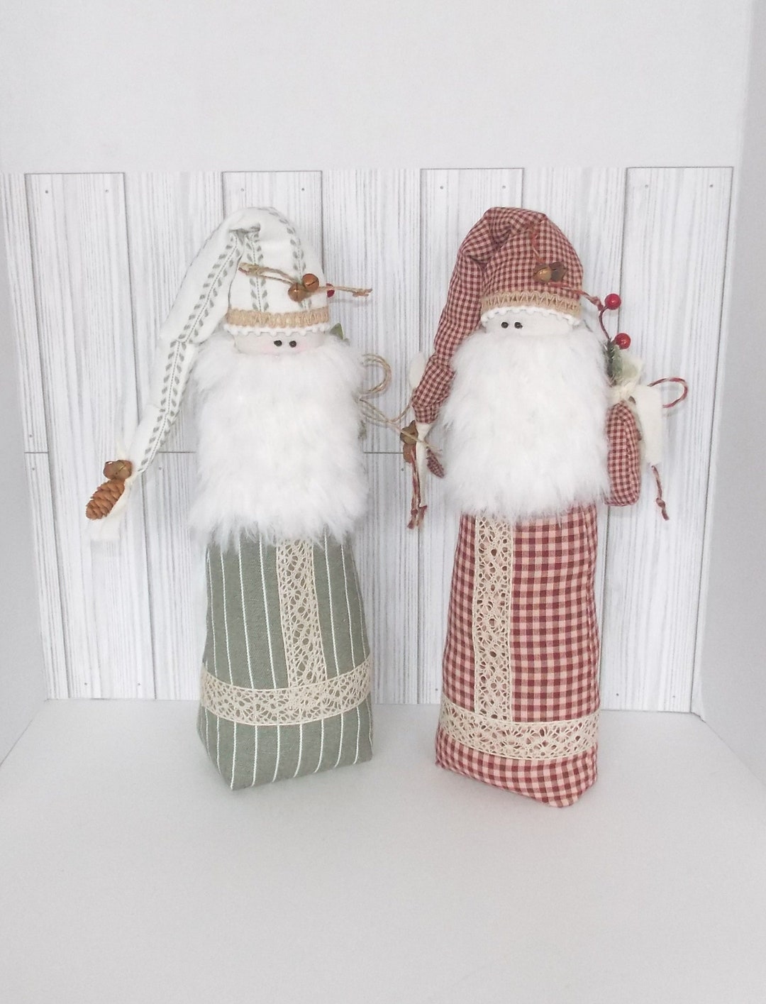 Primitive Christmas Santa Doll, Rustic Christmas Santa Doll, Primitive ...