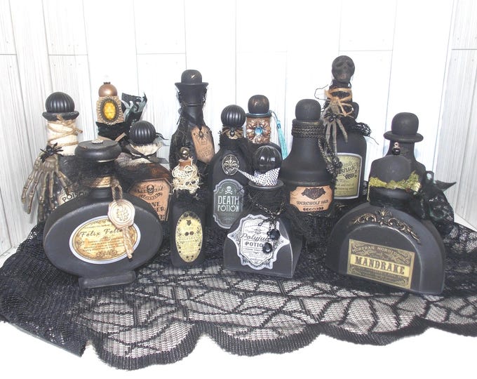 Halloween Potion Bottles, Witch Magic Potion Bottles, Decorative Potion ...