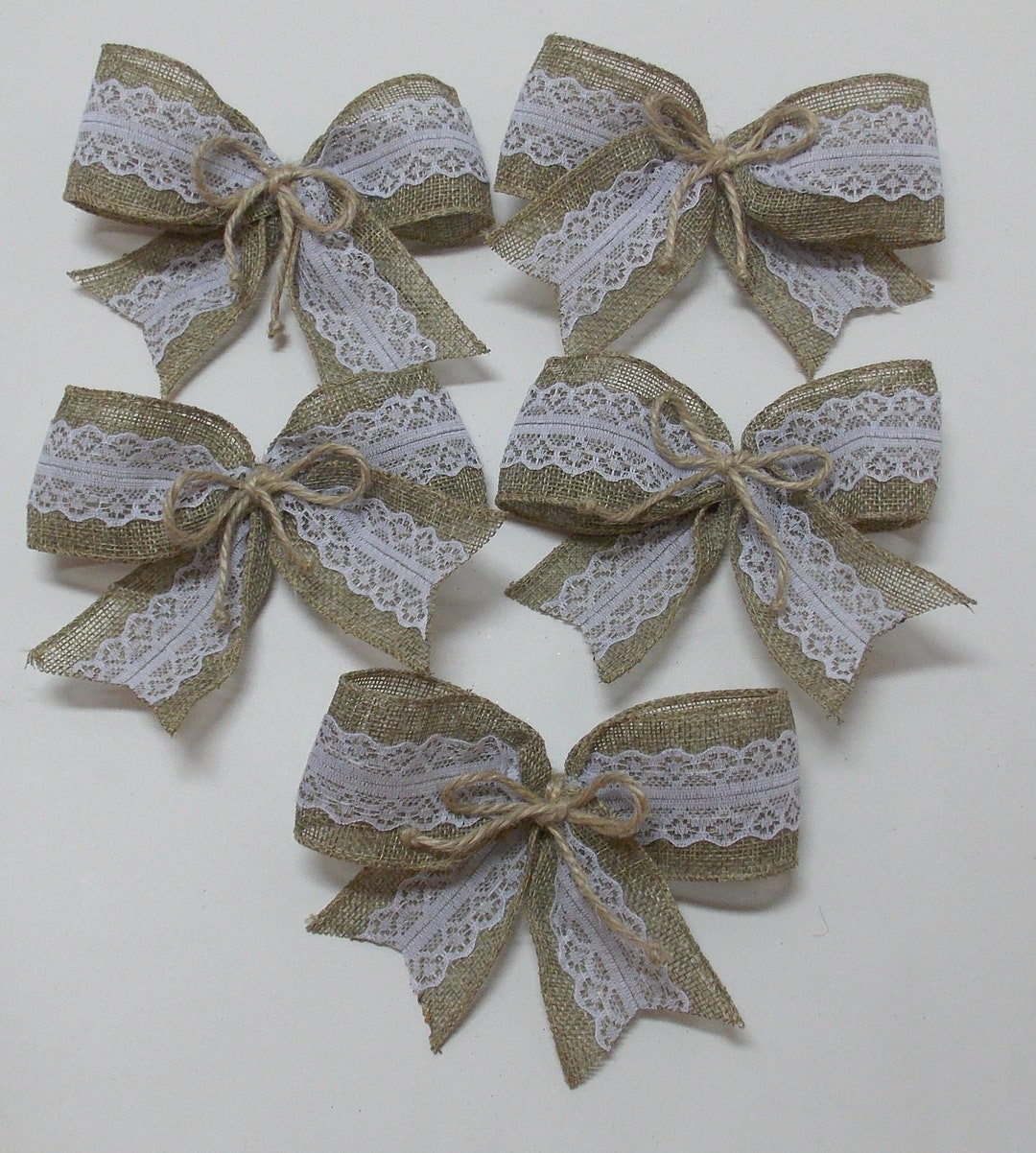 Burlap Bows, Burlap Small Bows, Farmhouse Bows, Burlap Wedding Decor ...