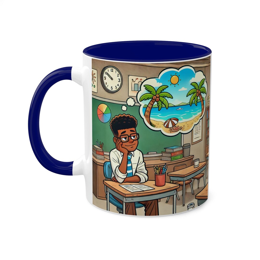 Personalized Teacher Back to School, Think of Beach, Colorful Mugs 11oz ...