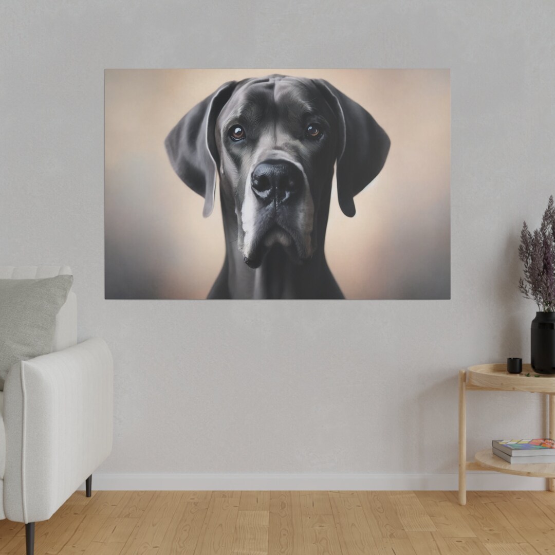 Regal Great Dane Face Portrait, Great Dane Portrait, Canine Art, Dog ...