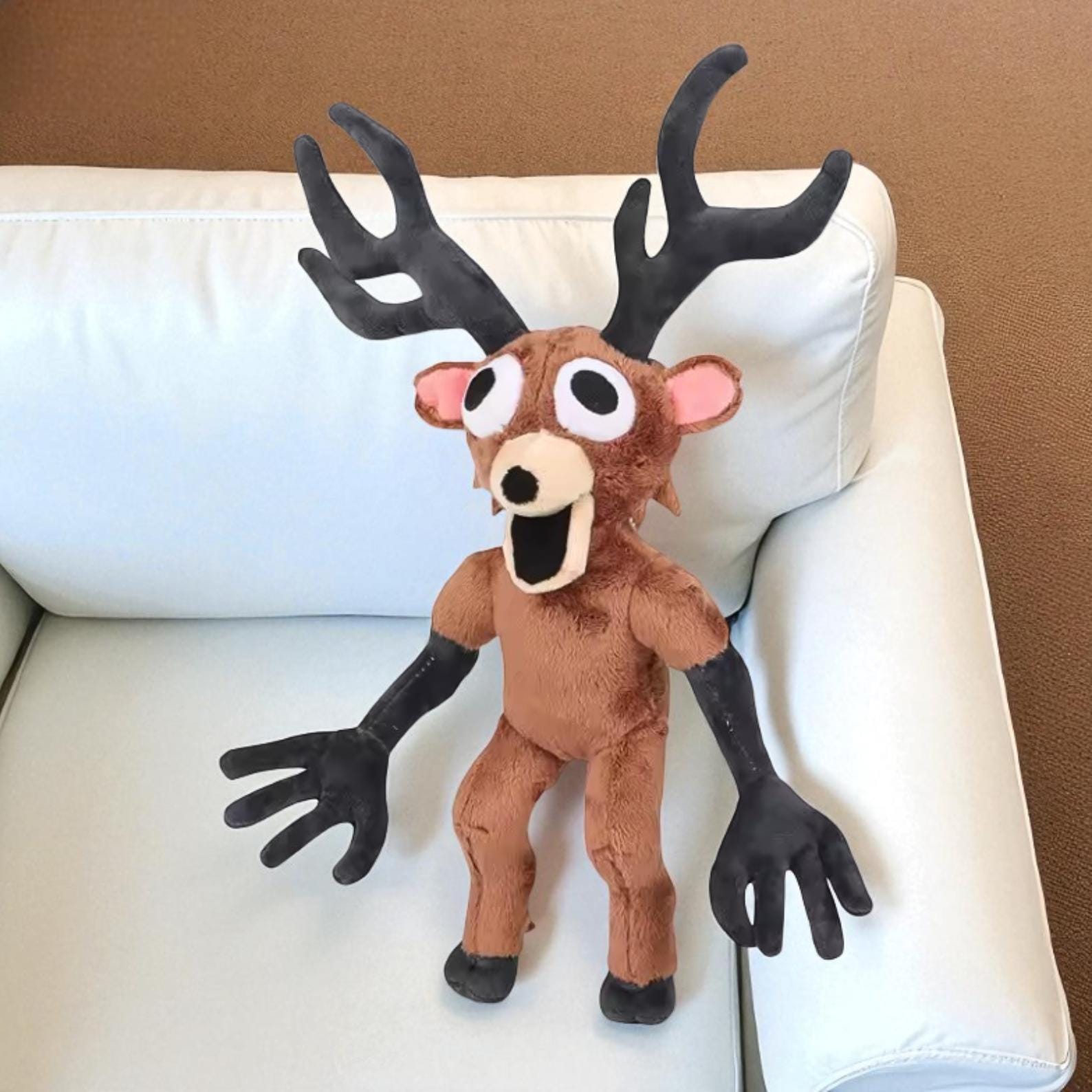 Creepy Deer Plush Toy, Horror Cartoon Plushie, Monster Soft Stuffed ...