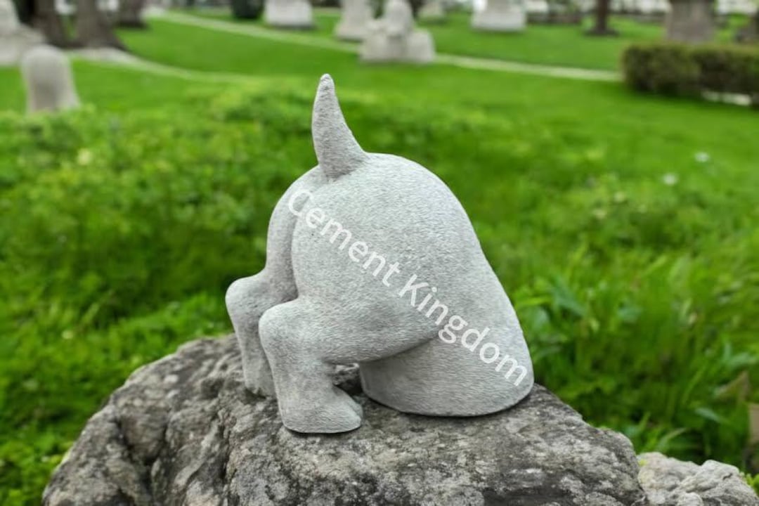 Digging Dog Statue, Concrete Dog Memorial, Stone Dog Figure, Puppy ...