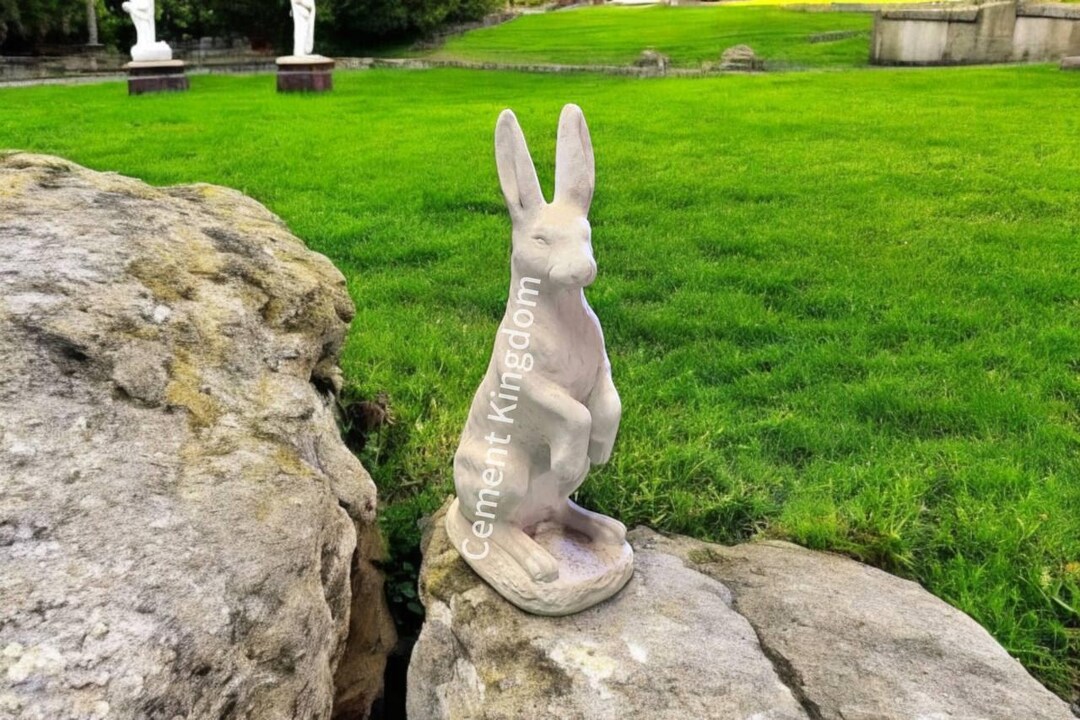 Texas Hare Sculpture, Large Rabbit With Big Ears Figure, Animals Lovers ...