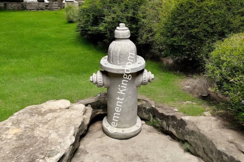 Concrete Fire Hydrant Sculpture, Massive Hydrant Lawn Figure, Detailed ...