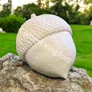 Detailed Acorn Garden Statue, Stone Autumn Figure, Concrete Nut ...