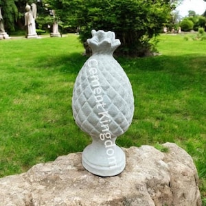 Pineapple Finial Statue, Massive Pineapple Figure, Concrete Finial Sculpture, Stone Pineapple ...