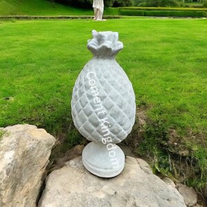 Pineapple Finial Statue, Massive Pineapple Figure, Concrete Finial Sculpture, Stone Pineapple ...