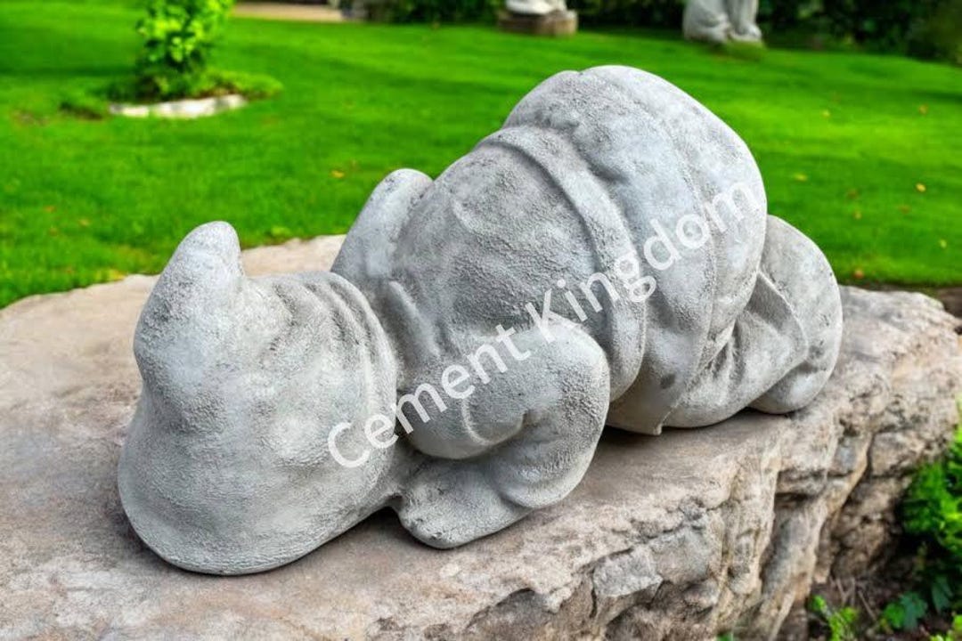 Gnome Digging Garden Figurine, Porch Troll Stone Sculpture, Lawn Dwarf ...