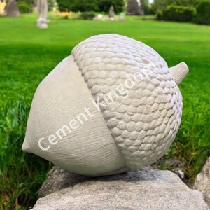 Detailed Acorn Garden Statue, Stone Autumn Figure, Concrete Nut ...