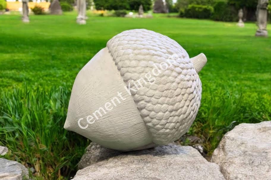 Detailed Acorn Garden Statue, Stone Autumn Figure, Concrete Nut ...