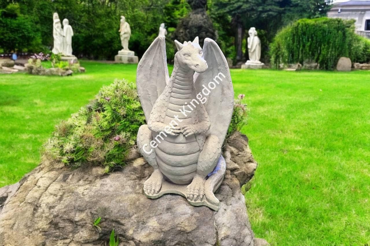 Concrete Large Dragon Statue, Outdoor Japanese Dragon Figurine, Massive Mystical Dragon ...