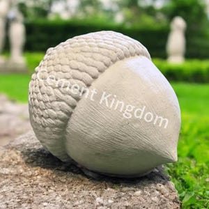 Detailed Acorn Garden Statue, Stone Autumn Figure, Concrete Nut ...