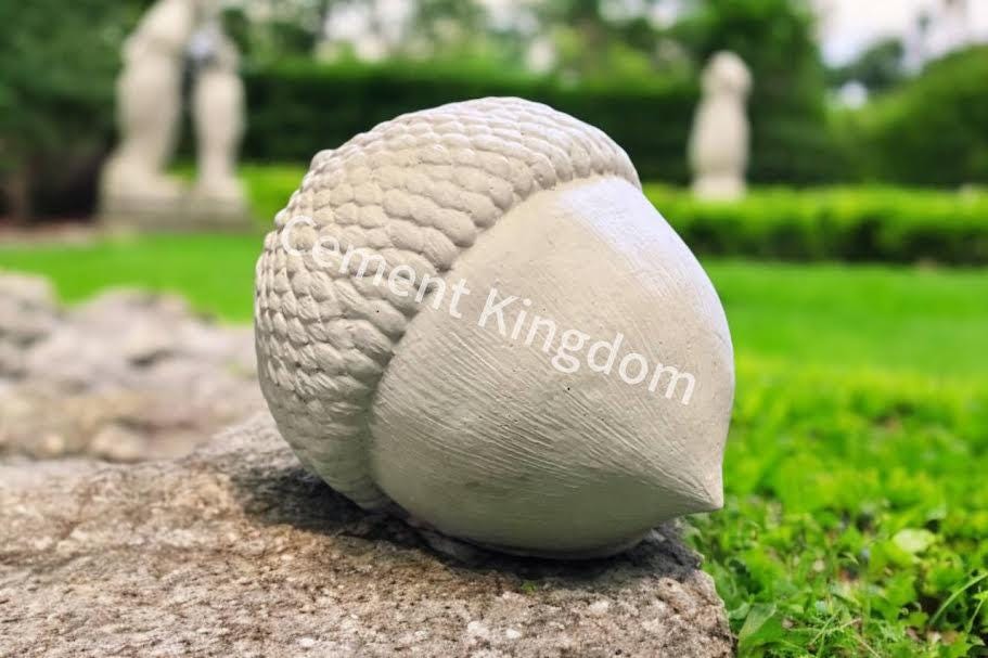 Detailed Acorn Garden Statue, Stone Autumn Figure, Concrete Nut ...