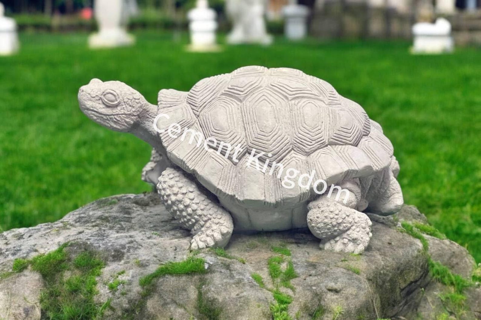 Concrete Outdoor Turtle Statue, Massive Detailed Turtle Statuary, Patio ...