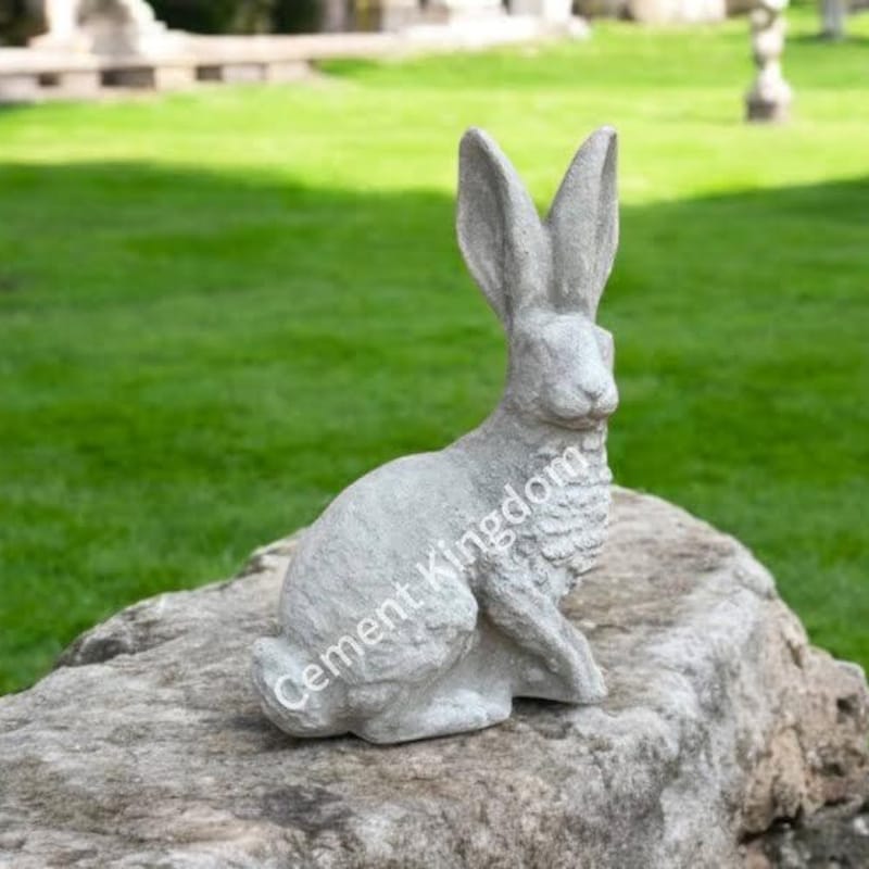 Rabbit Garden Statue - Etsy