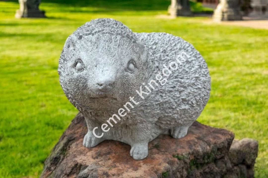 Concrete Hedgehog Statue, Cement Hedgehog Figure, Stone Animal Figurine ...