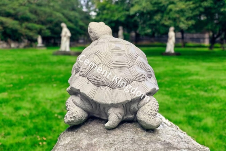 Concrete Outdoor Turtle Statue, Massive Detailed Turtle Statuary, Patio ...