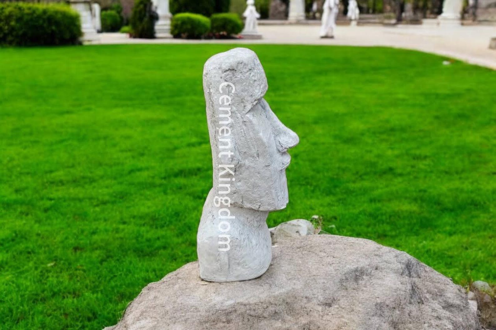 Easter Island Head Sculpture, Garden Moai Face Bust Statue, Outdoor ...