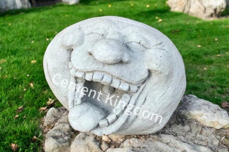 Face Laughing, Happy Face Statue, Concrete Face Sculpture, Detailed ...
