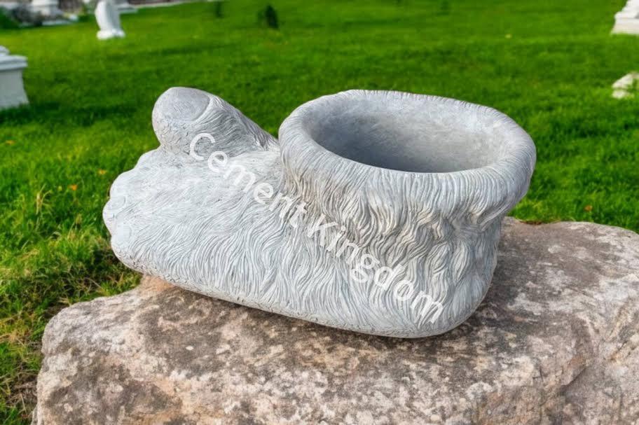 Concrete Bigfoot Planter Sculpture, Garden Flowers Pot Figure, Patio ...