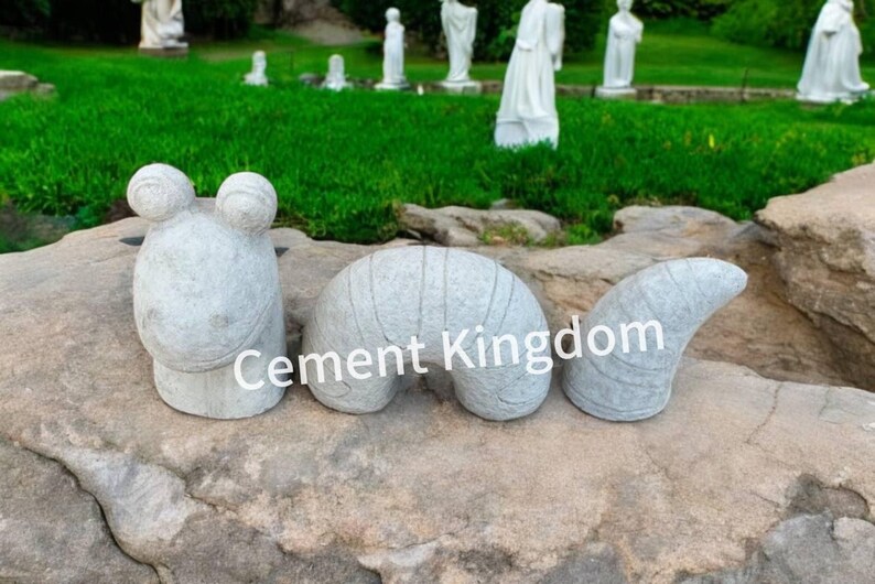 Concrete Worm Sculpture, Caterpillar Patio Ornament Decoration, Garden ...