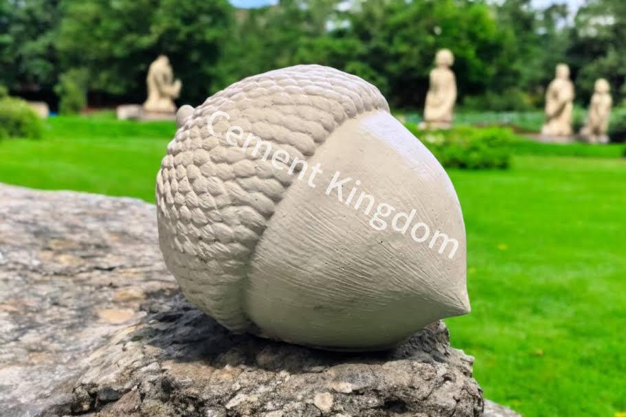 Detailed Acorn Garden Statue, Stone Autumn Figure, Concrete Nut ...