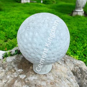 Golf Ball Statue, Stone Golf Ball on Base Figurine, Golf Lovers Gift ...