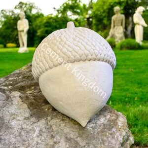 Detailed Acorn Garden Statue, Stone Autumn Figure, Concrete Nut ...