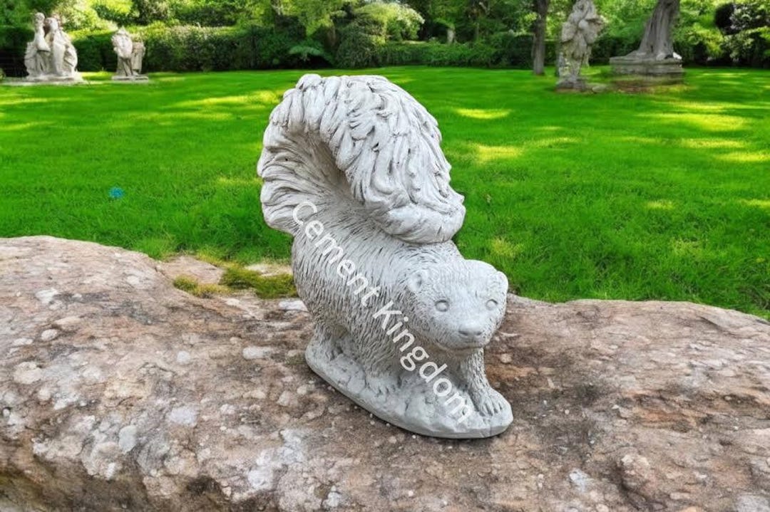 Massive Skunk Statue, Concrete Skunk Animal Figure, Wild Forest Skunk ...