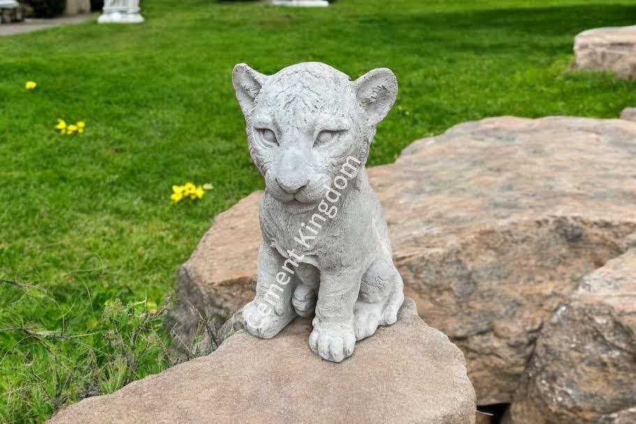 Tiger Cub Statue, Detailed Tiger Figure, Tiger Baby Sculpture, Outdoor ...