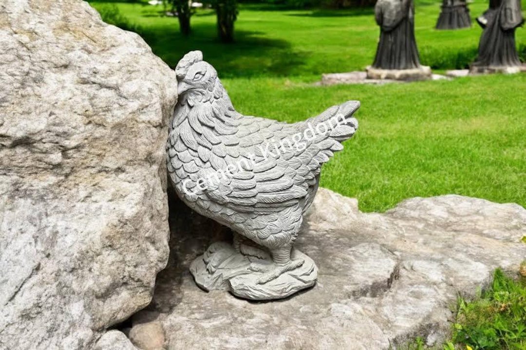 Hen Chicken Statue, Concrete Hen Chicken Figure, Concrete Farm Chicken ...
