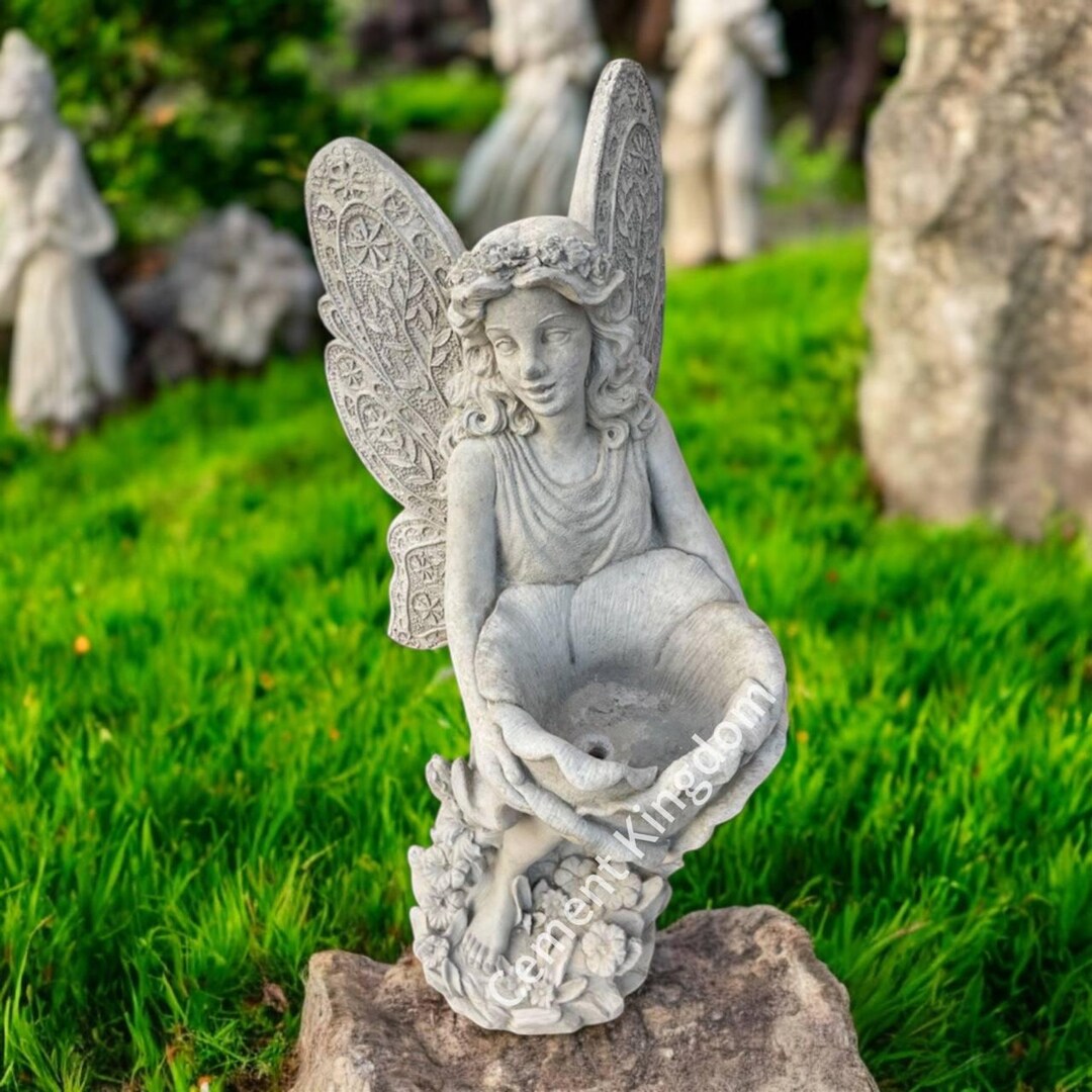 Butterfly Girl Standing Statue, Fairy Garden Patio or Backyard ...
