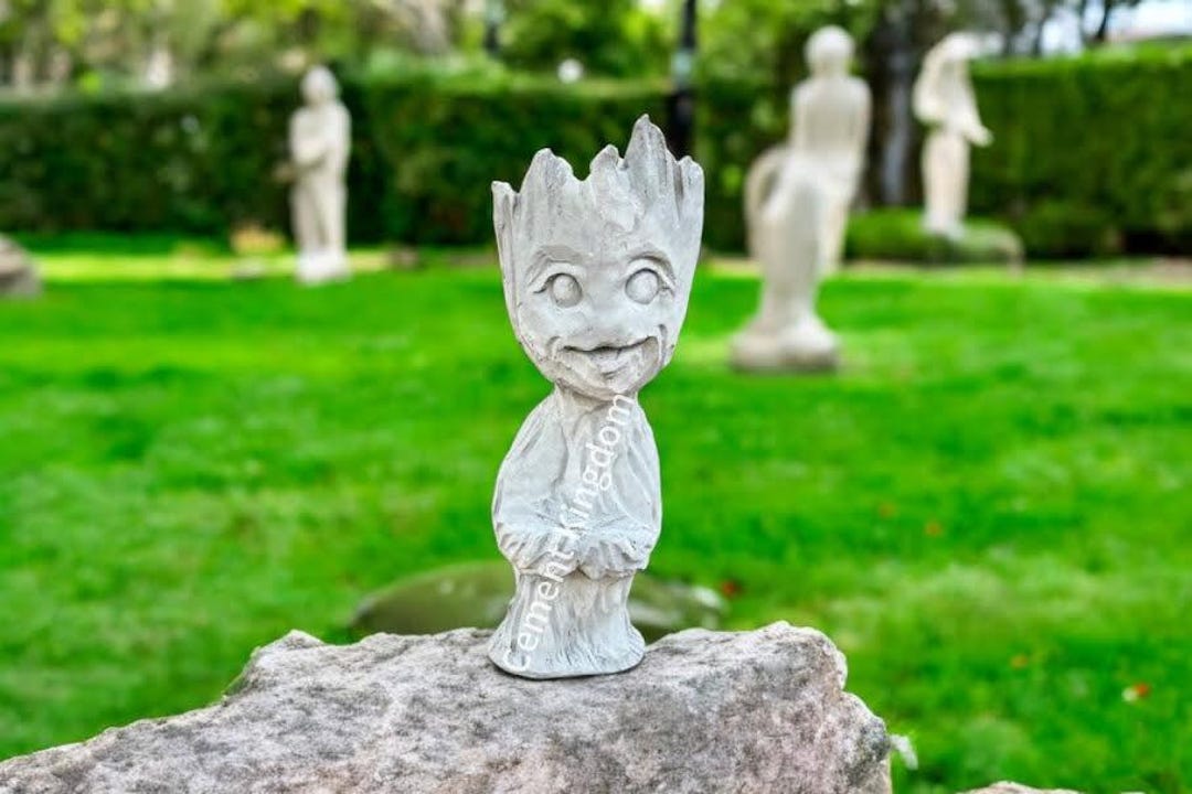 Standing Groot Sculpture, Movie Statue, Concrete Groot , Detailed Film ...
