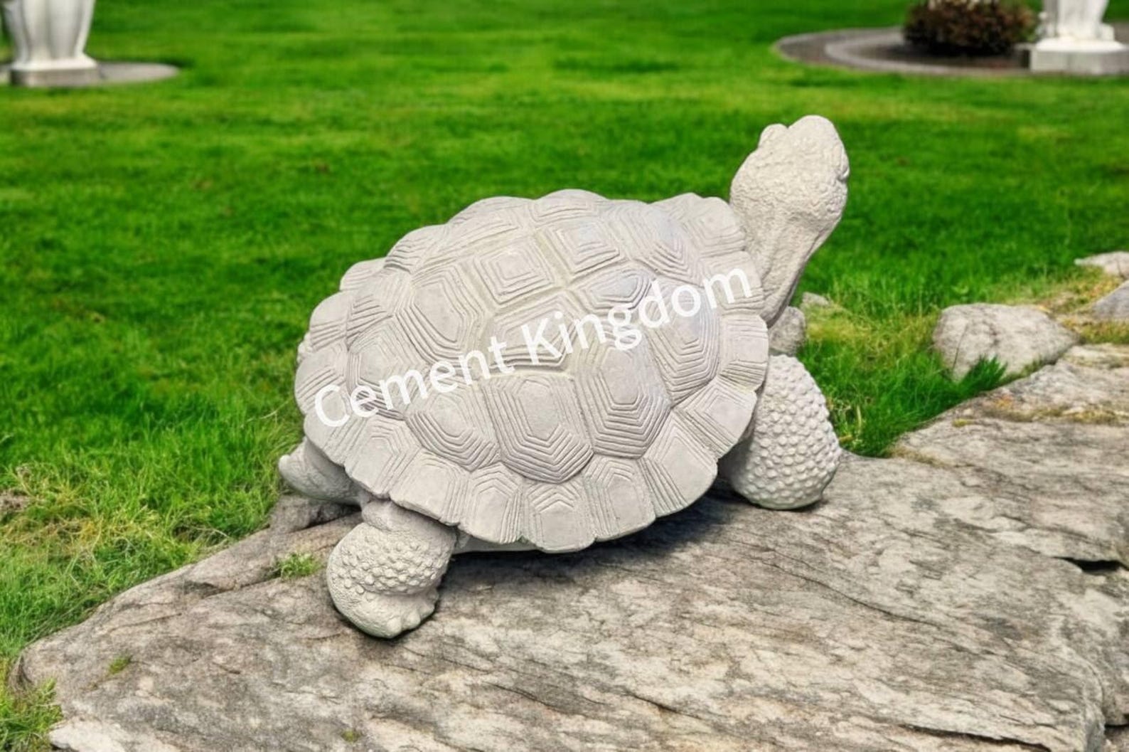 Concrete Outdoor Turtle Statue, Massive Detailed Turtle Statuary, Patio ...