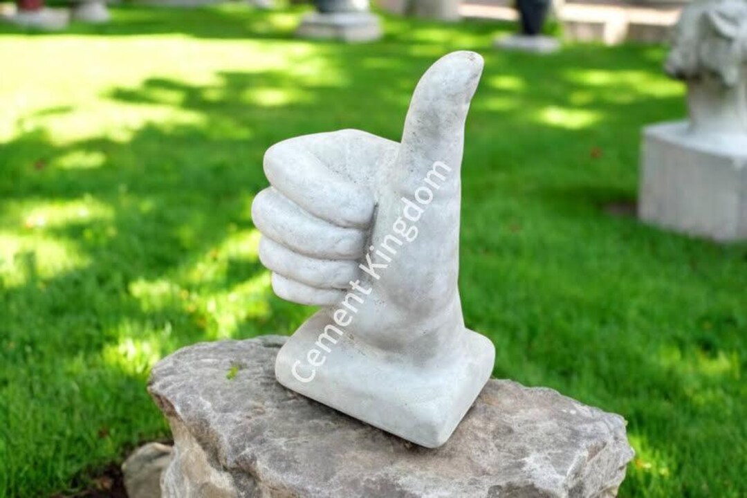 Thumbs up Statue, Finger up Figure, Outdoor Hand Sculpture, Detailed ...