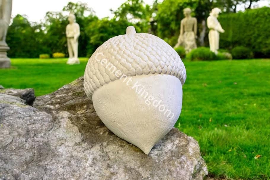 Detailed Acorn Garden Statue, Stone Autumn Figure, Concrete Nut ...