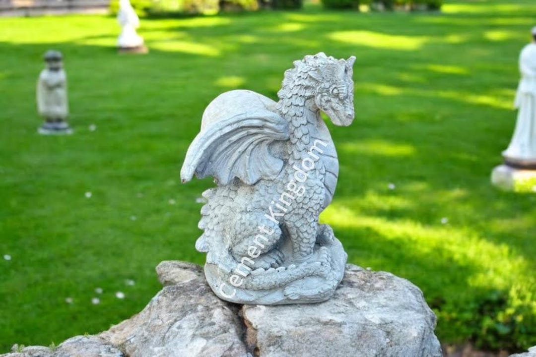 Concrete Dragon Sculpture, Detailed Dragon Figure, Oriental Dragon ...