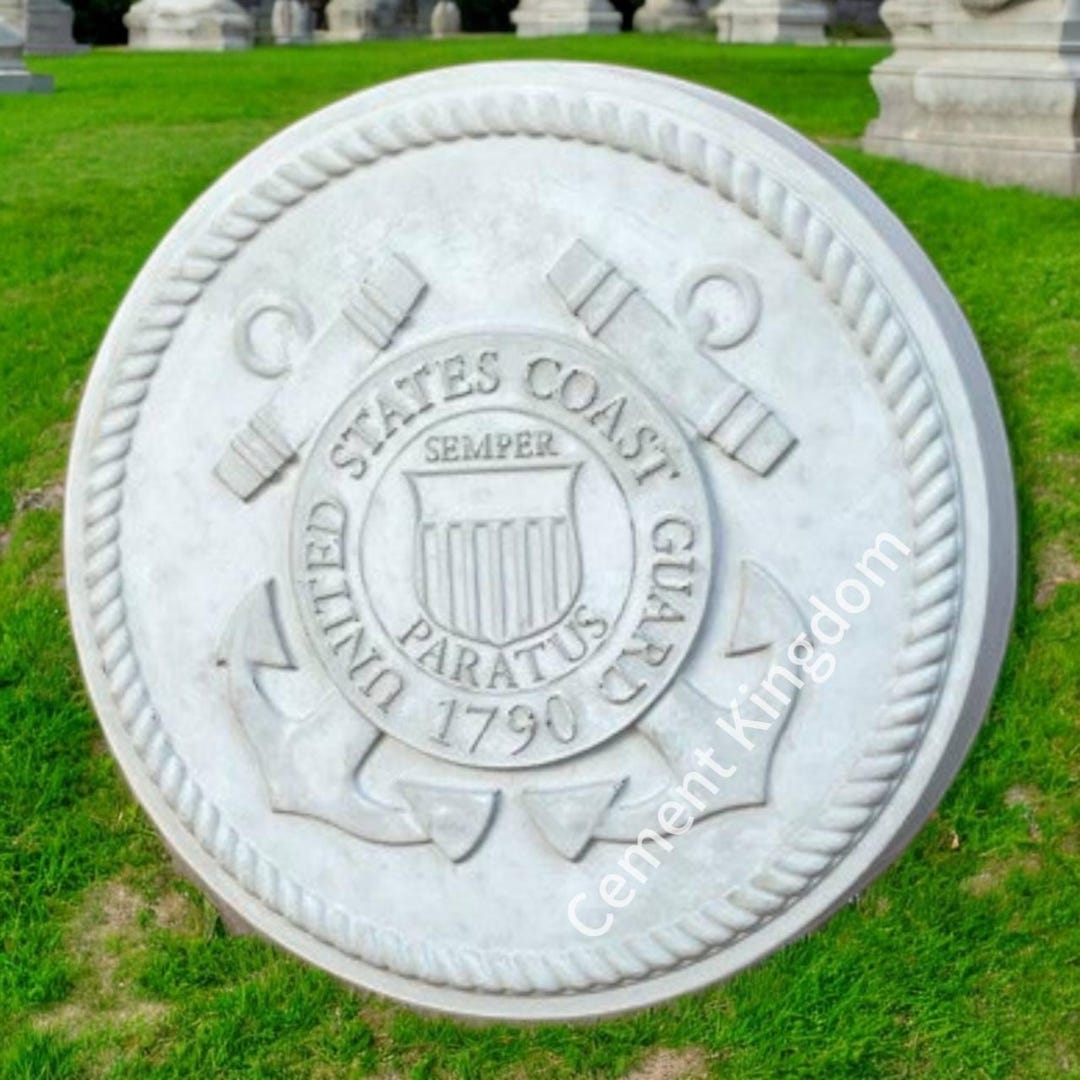 Coast Guard Stone Figure, Rounded Figurine, Wall Hanging Statue ...