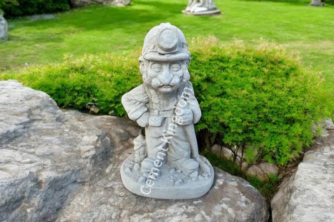 Large Coal Miner Figure, Massive Coal Miner Statue, Standing Coal Miner ...