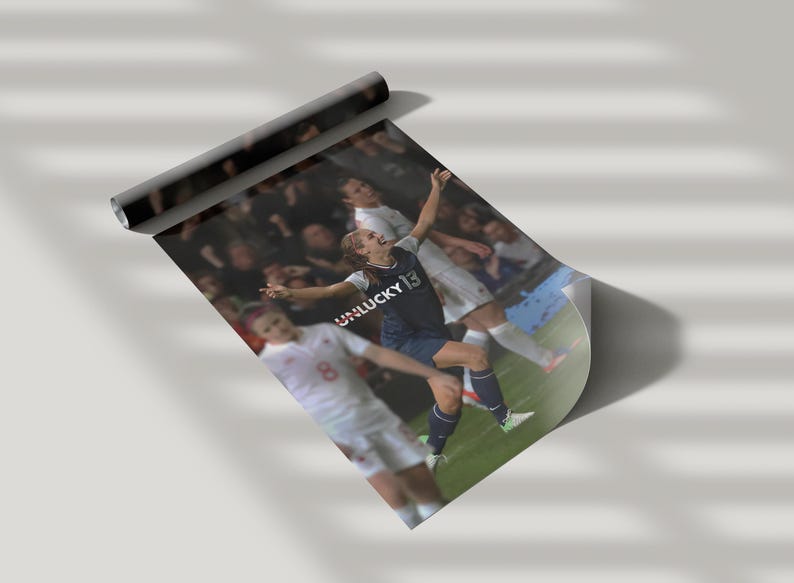 Alex Morgan 'lucky' Portrait Lustre Art Print Football Posters - Etsy