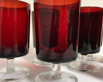Red goblets | Etsy