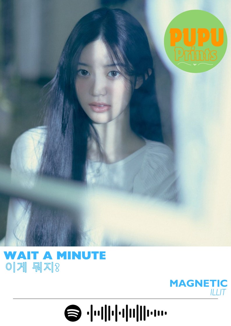 ILLIT Poster Minju Magnetic Lyric Poster | ILLIT Poster Wall Art | Spotify Code Artwork ...