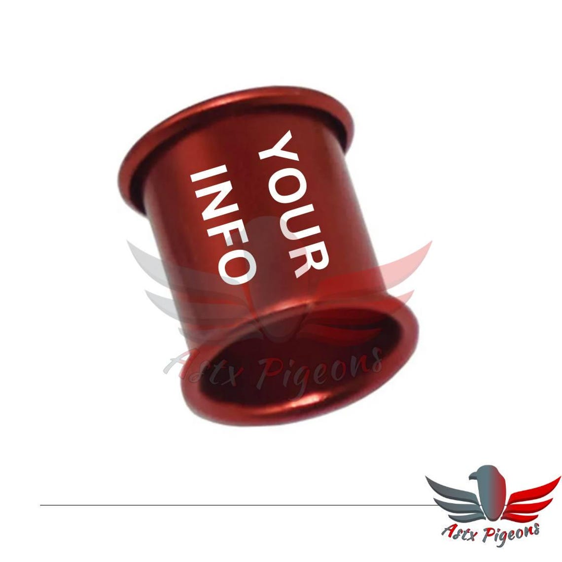 Custom Laser Engraved Aluminum Pigeon Foot Rings - 8mm, 20 Pcs - Etsy