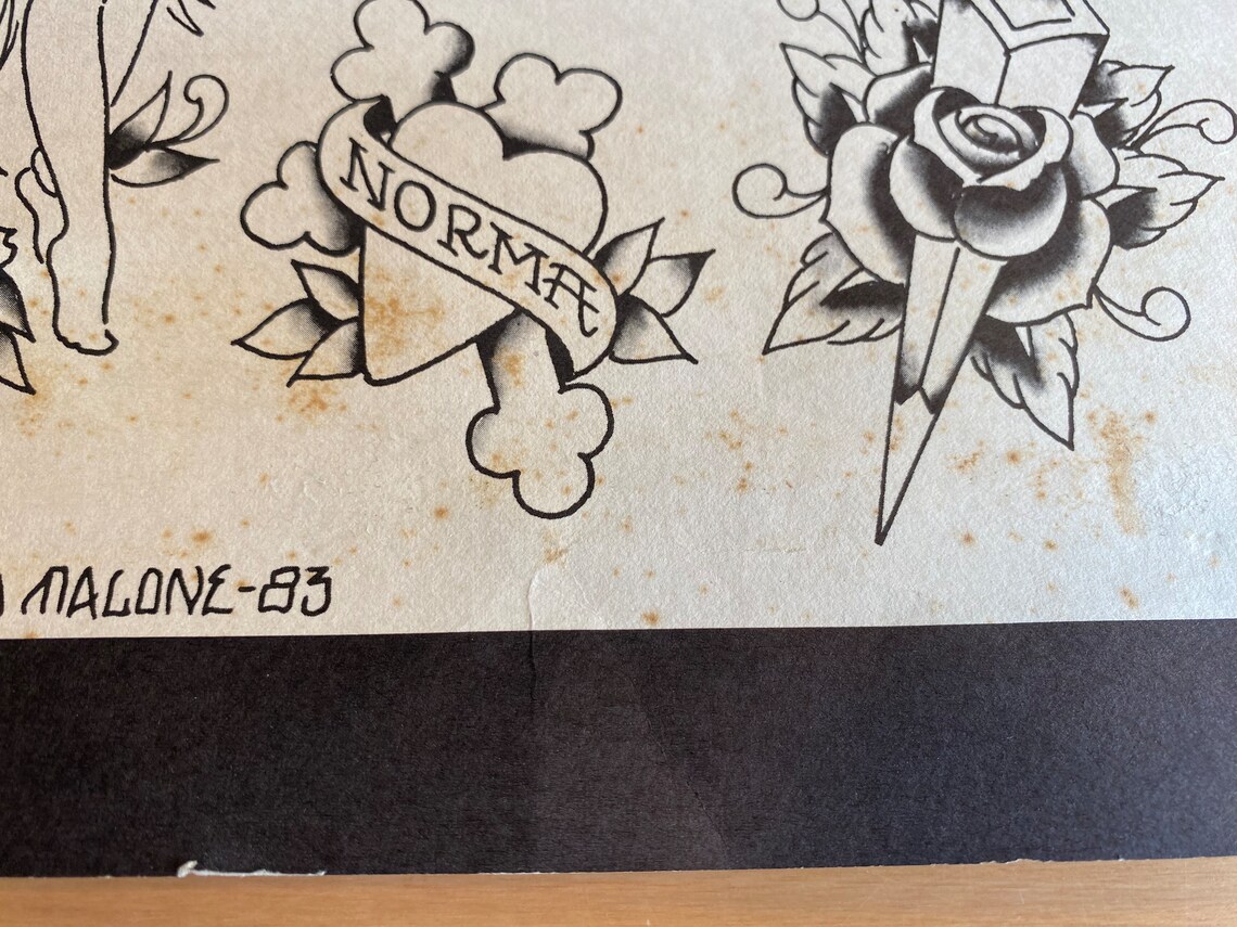 Rollo Flash Sailor Jerry 1983 Hula Girl Sheet Used in Shop - Etsy