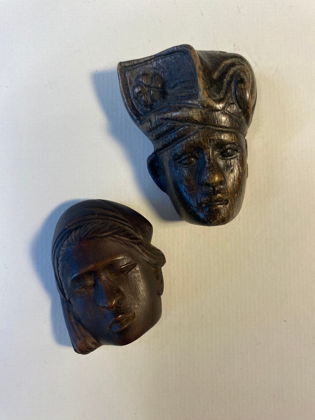 Miniature Carved Wood Masks Broach Art South Asian Philippine - Etsy