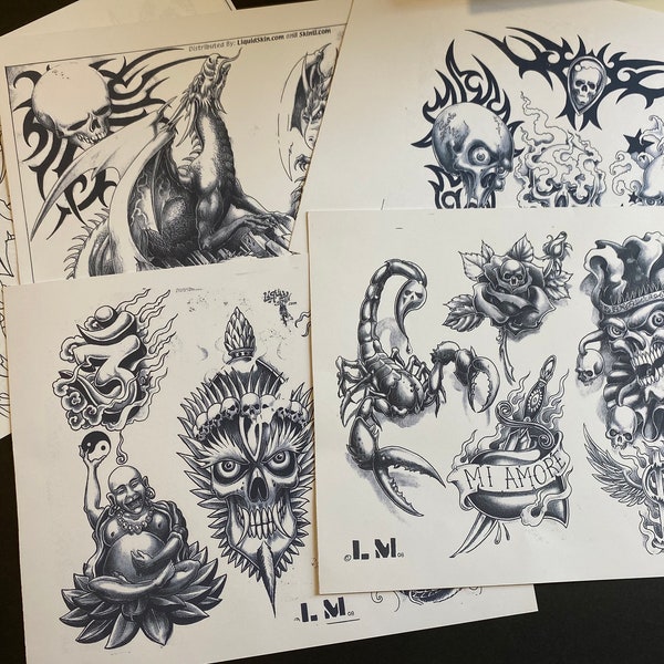 Tattoo Flash Outline - Etsy