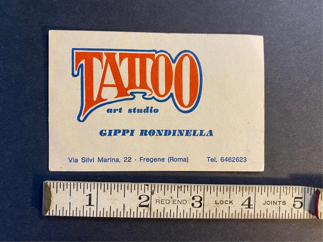 Italian Tattoo Business Card: Gippi Rondinella ROME Vintage - Etsy