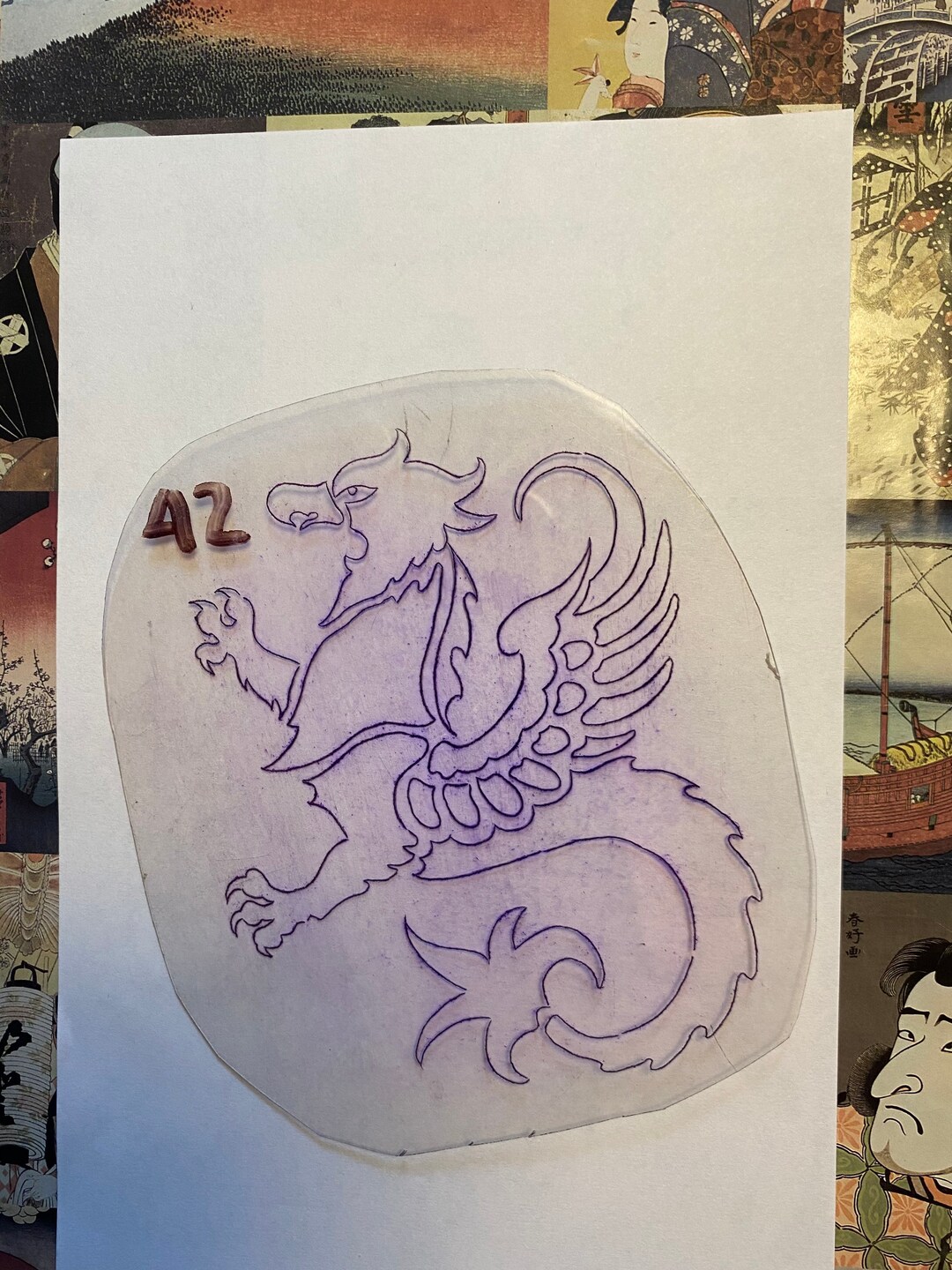 Griffin Mike Malone Acetate Stencil Vintage Ctattoo History- Flash ...