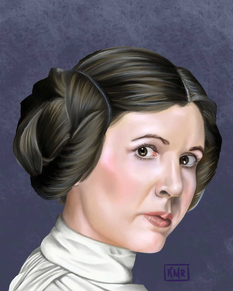 Princess Leia, Star Wars Digital Portrait - Etsy